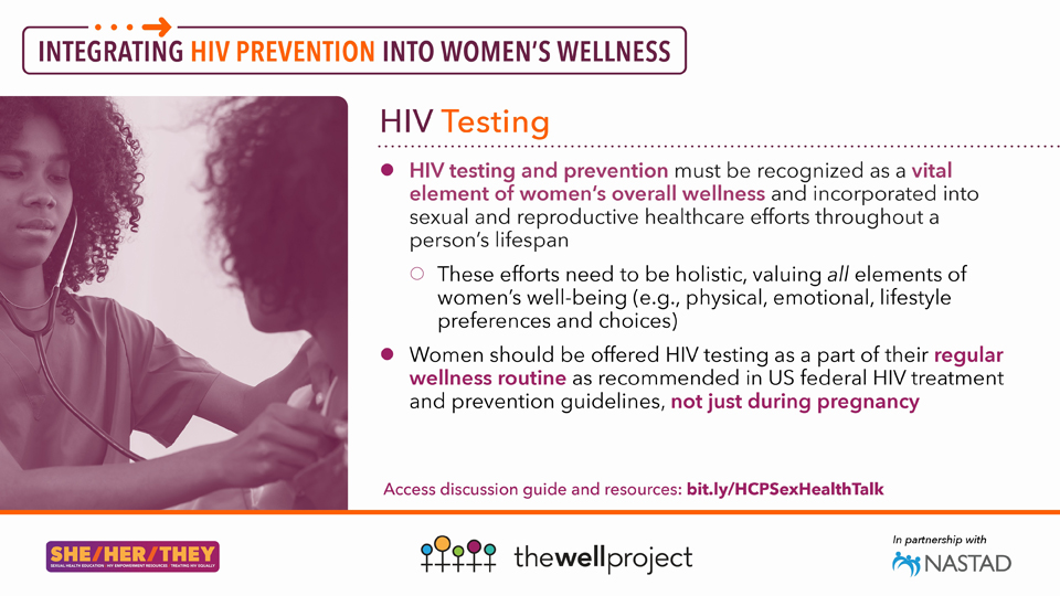 Providing for Women's Well-Being: A Sexual Health Conversation Guide ...