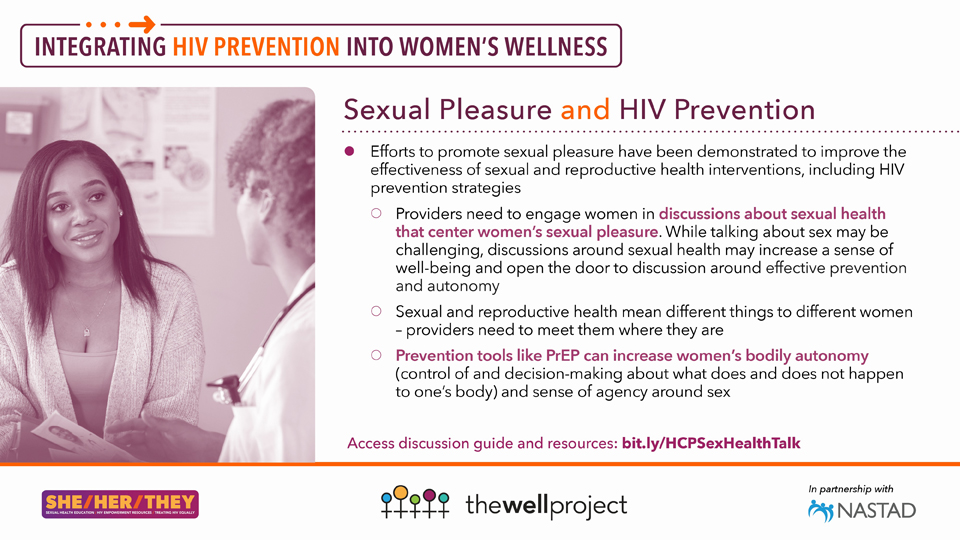 Providing for Women's Well-Being: A Sexual Health Conversation Guide ...