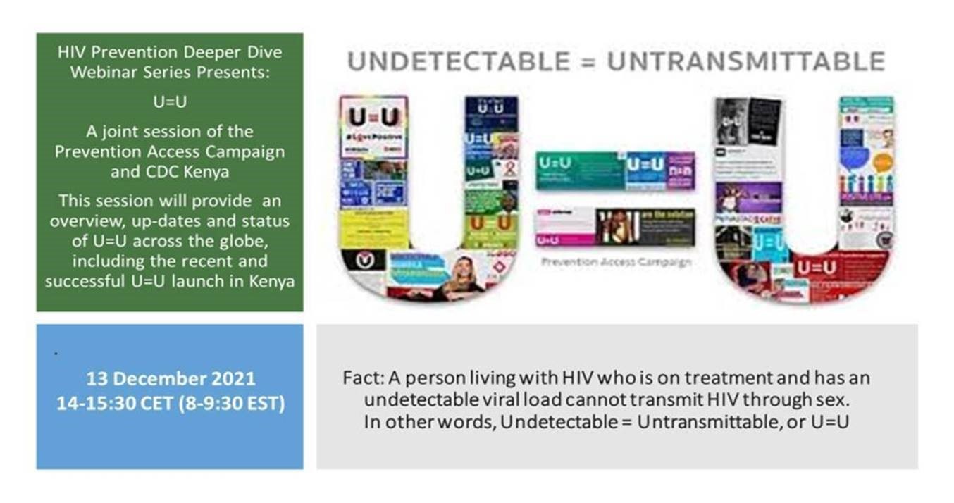 Special End of the Year CDC Webinar: U=U (Undetectable ...